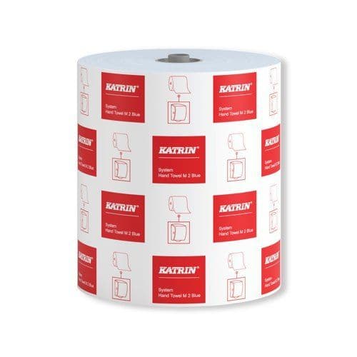 Katrin Basic System Roll Towel 1 Ply Blue 200m Paper Towel Roll Case Pack