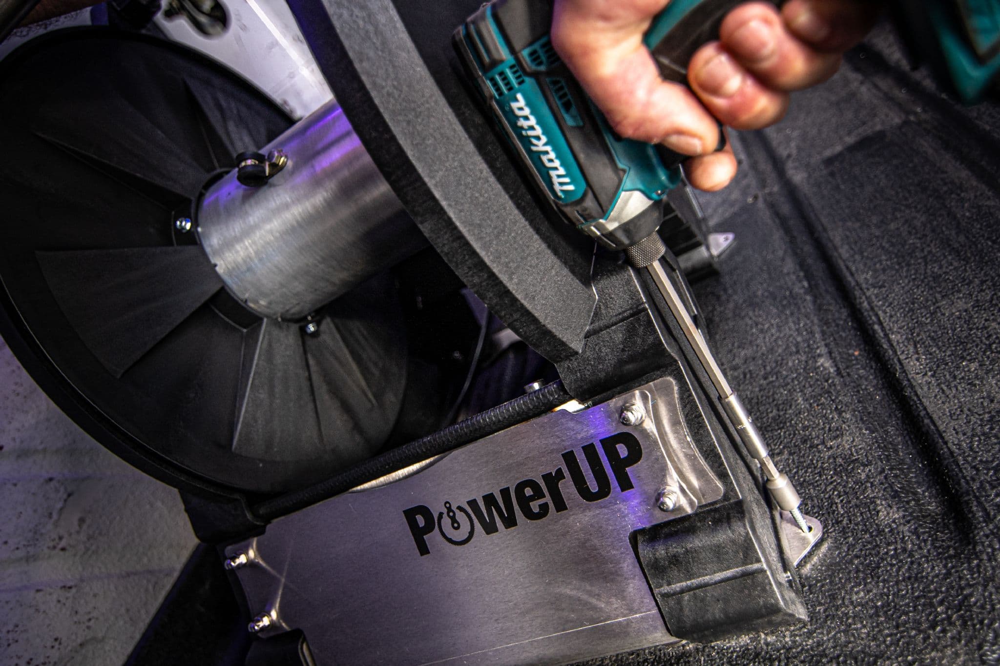 PowerUP Electric Hose Reel - Blue Hose