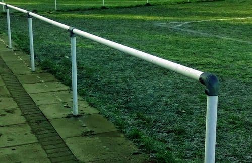 Spectator barrier for use on football and rugby pitches. Horse racing ...