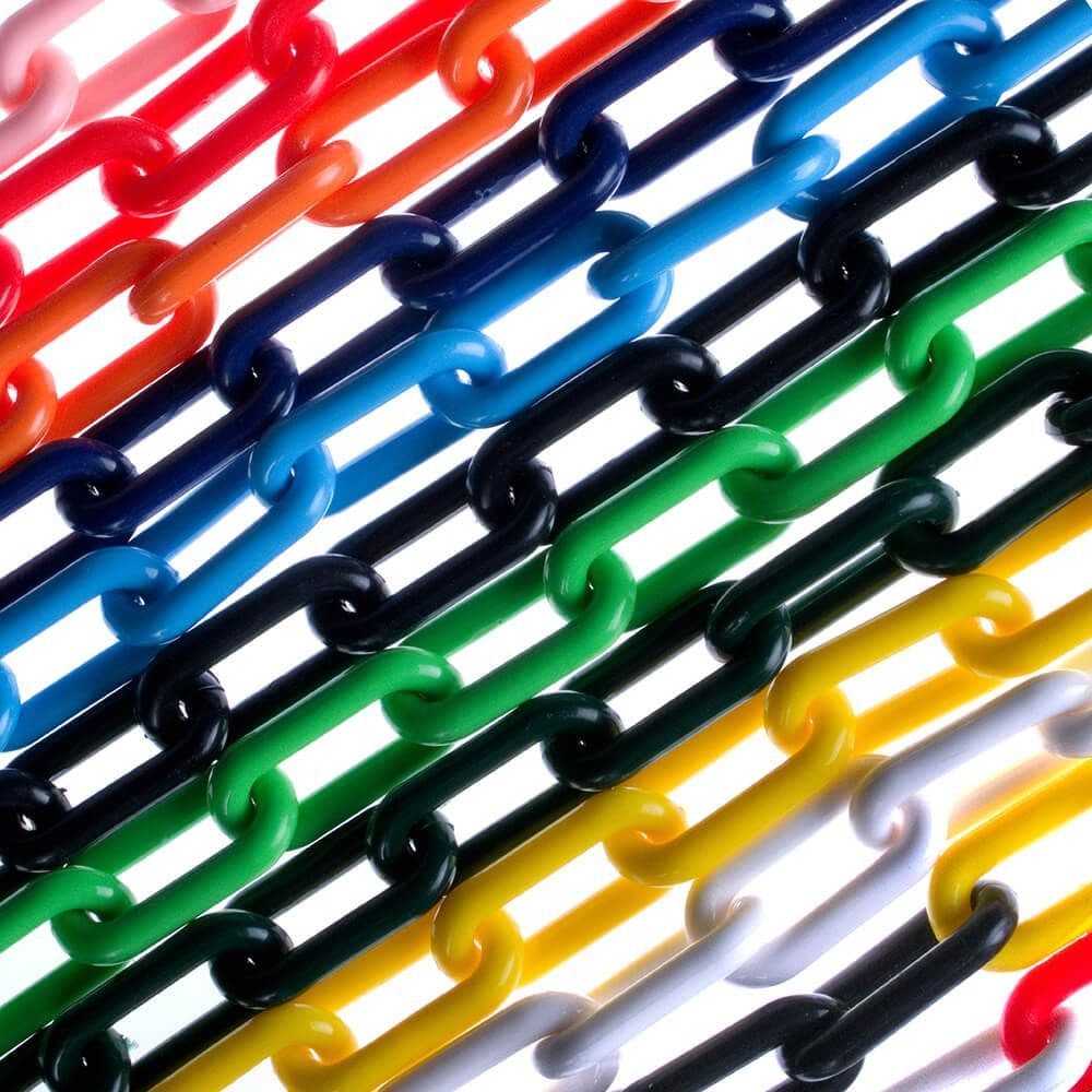 SINGLE COLOUR PLASTIC CHAIN LINK - 25m - Soccertackle.com
