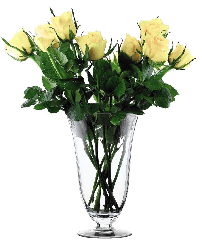 Glass Bell Vase 25cm, Solavia Glassware Flower Décor