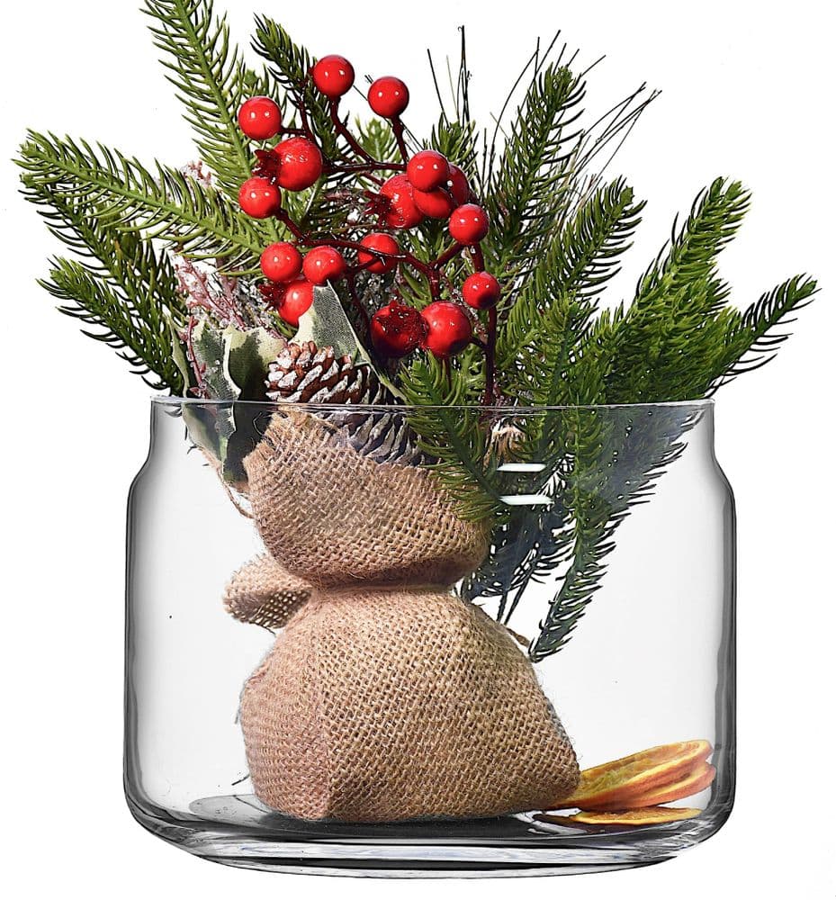 Glass Wide Vase 17cm -Solavia Glassware Home Décor