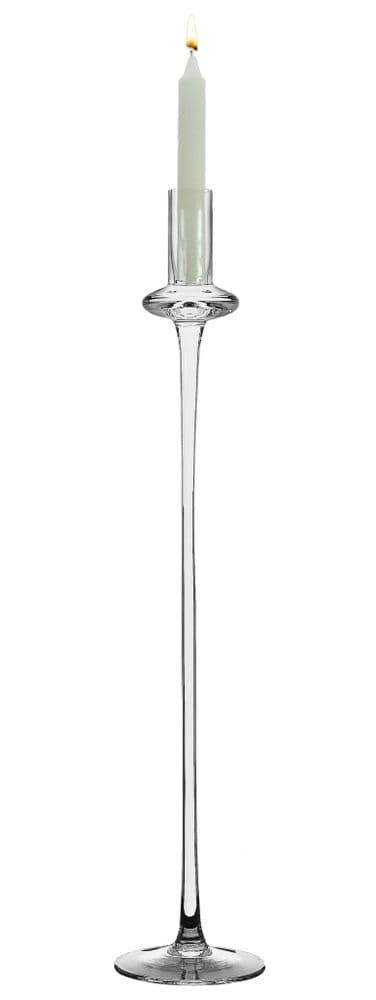 Tall Glass Single Candlestick 60cm – Elegant Giftware by Solavia