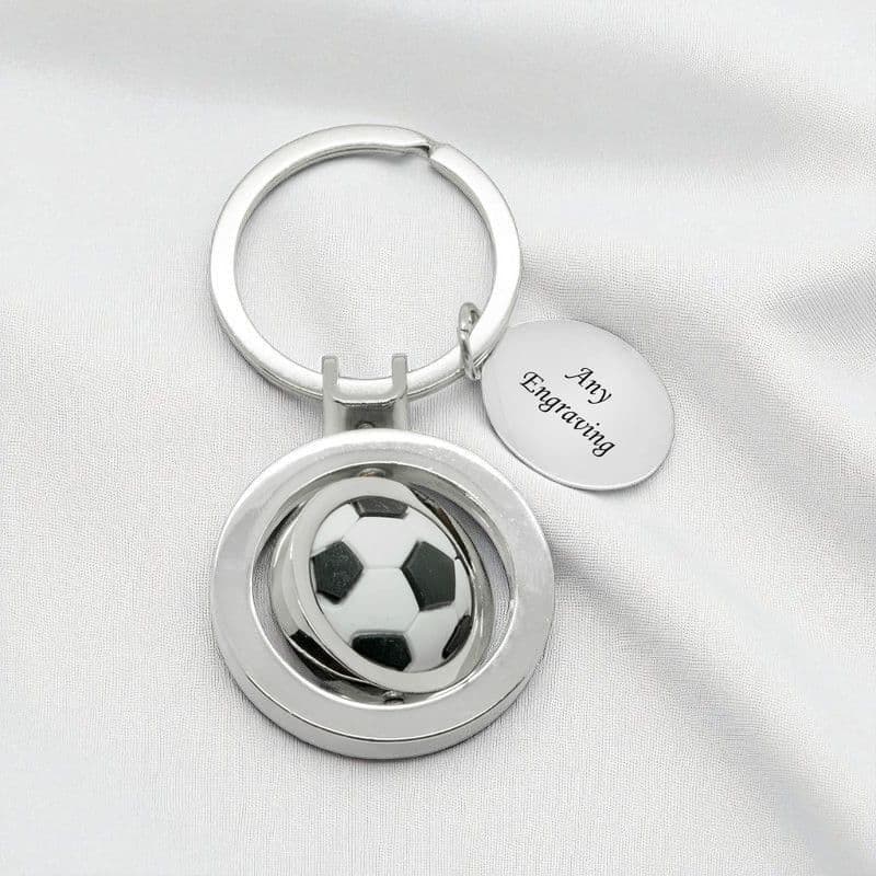 Engraved Football Keyring | Someone Remembered