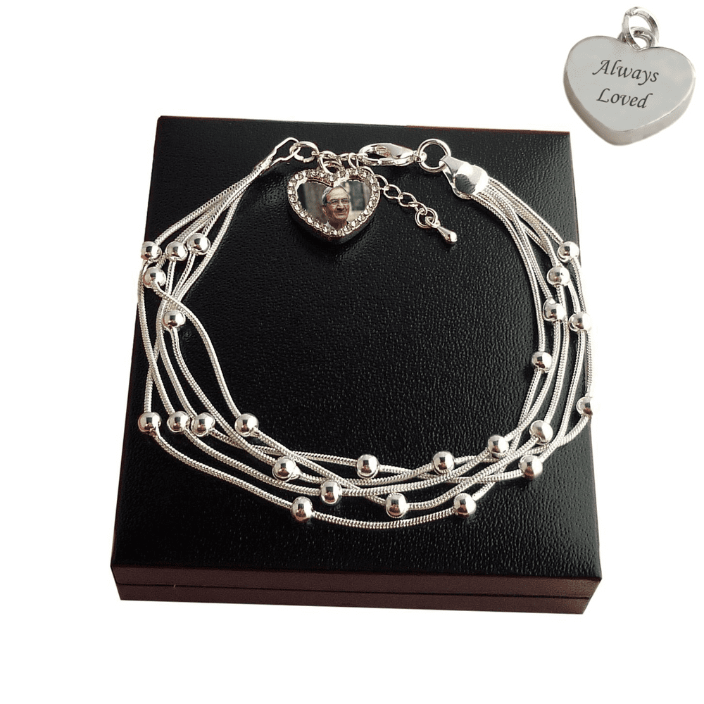 Permanent Photo, Multi Chain Bracelet , Personalised, Engraving ...