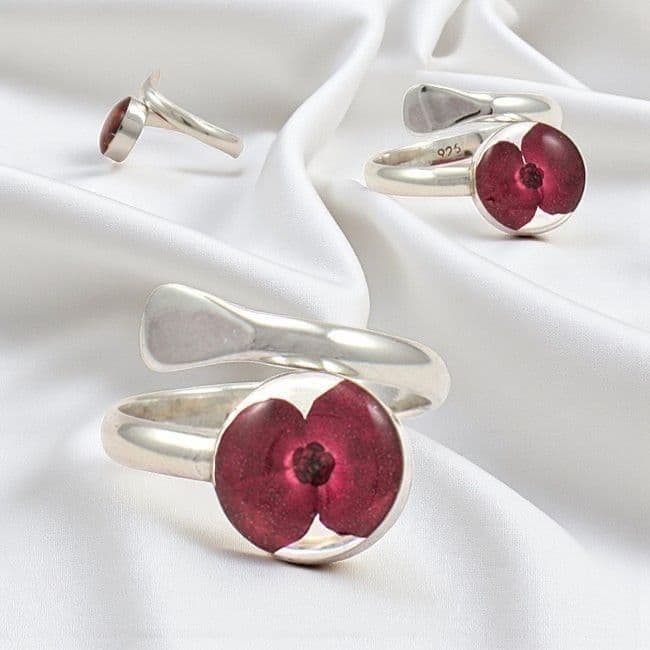 Remembrance Silver Ring, Poppy Collection | Someone Remembered