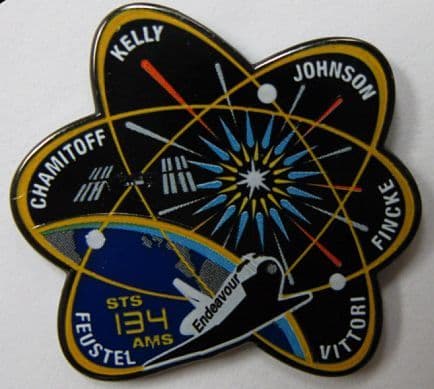134- NASA STS-134 Official Space Mission Pin