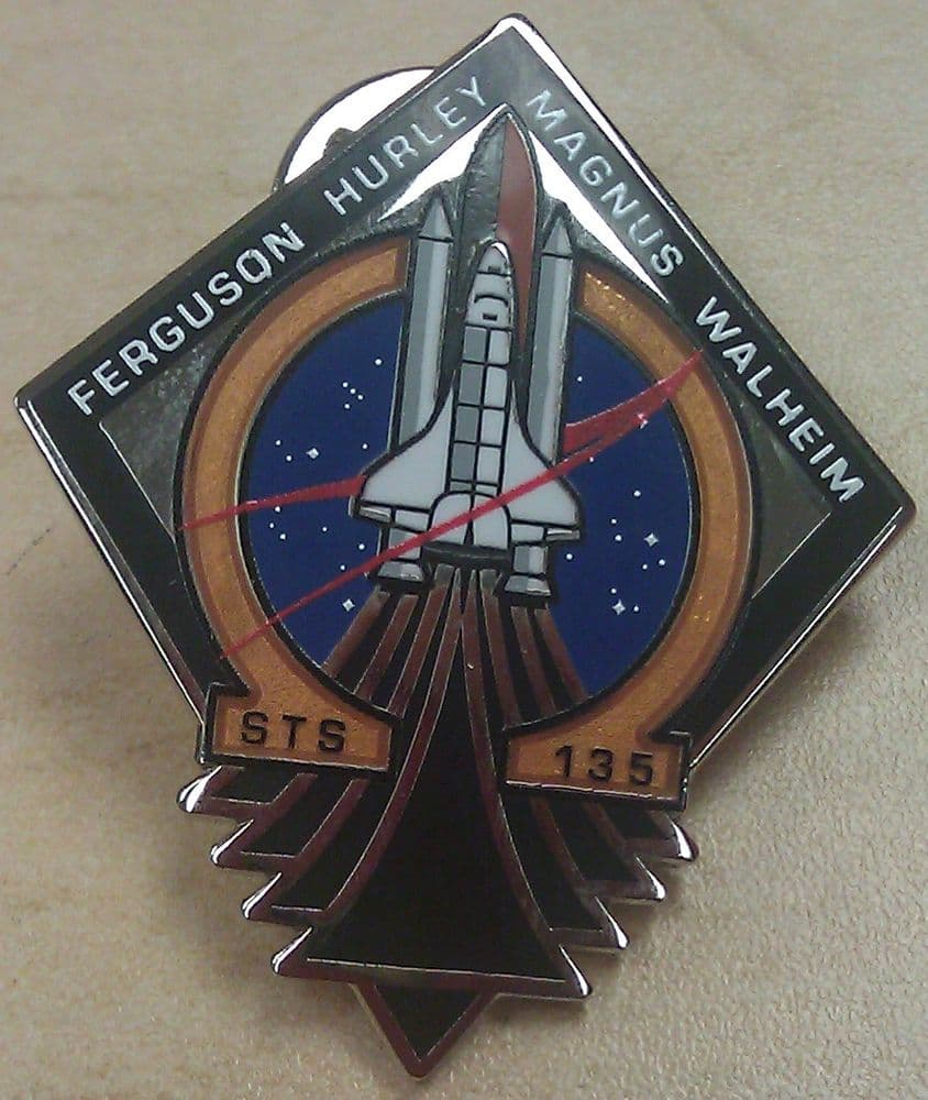 135- NASA STS-135 Official Space Mission Pin
