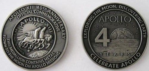 Apollo 13 40th Anniversary Medallion with Space Flown Metal