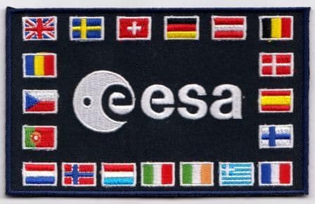 ESA European Space Agency National Flags Patch 19 Flags