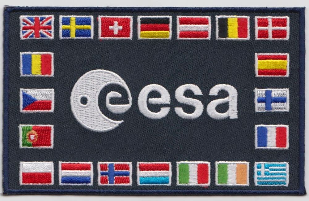 ESA European Space Agency National Flags Patch 20 flags