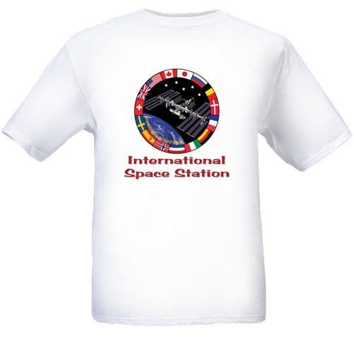 International Space Station ISS Emblem T-Shirt Size L