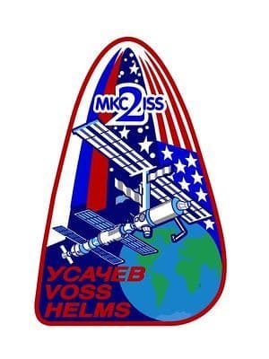 ISS EXPEDITION 2 INSIGNIA PHOTO
