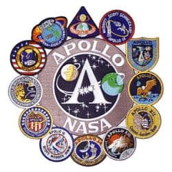 NASA Apollo Mission Patch Collage