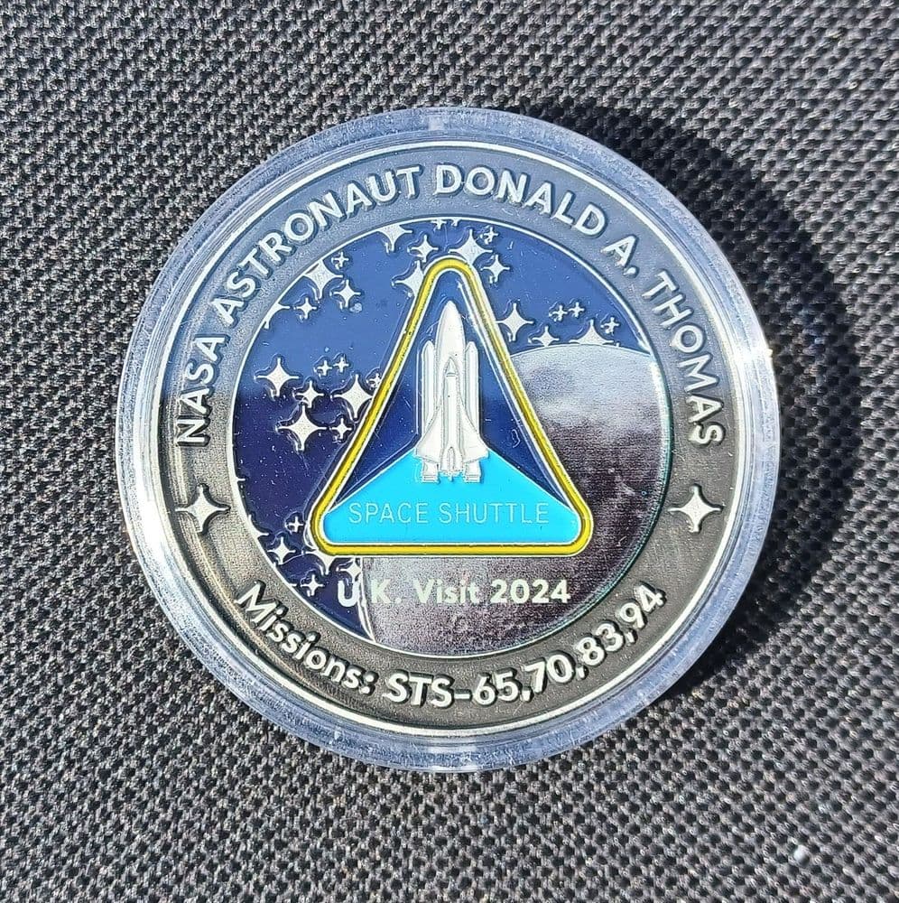 NASA ARTEMIS/DON THOMAS MEDALLION ANTIQUE SILVER EFFECT