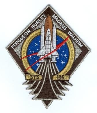 NASA STS-135 Atlantis Embroidered Mission Patch - Final Shuttle Flight