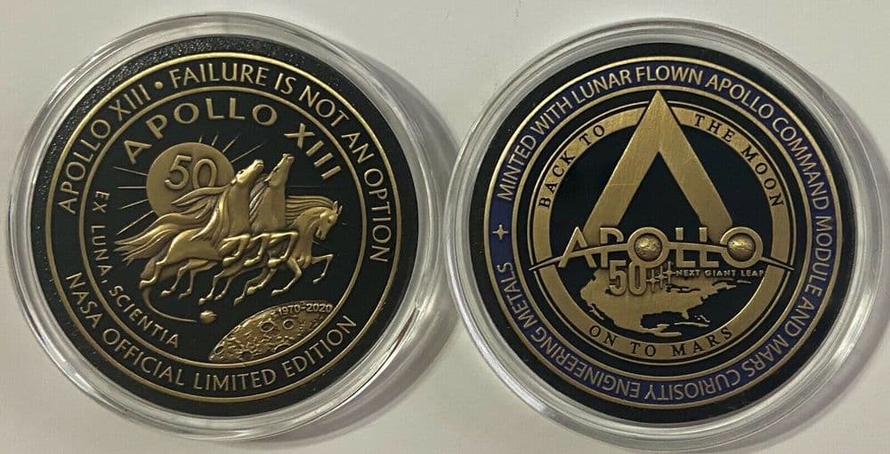 NEW Apollo 13 50 Years Minted With Flown To The Moon Black