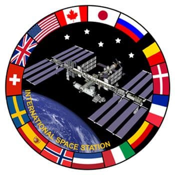 Official NASA International Space Station ISS Lapel Pin with National Flags