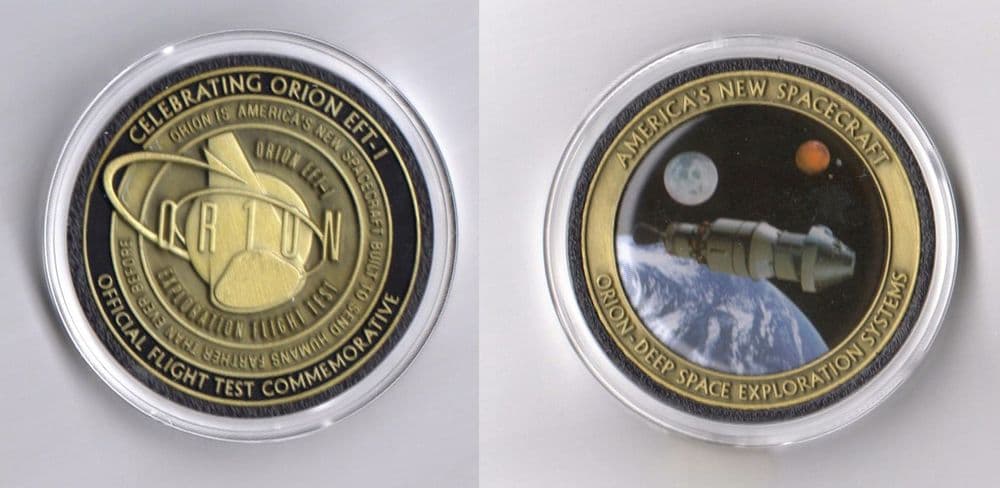 Orion EFT-1 Commemorative Medallion