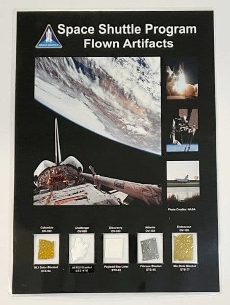 Space Shuttle Program Flown Artifacts from all 5 Shuttles