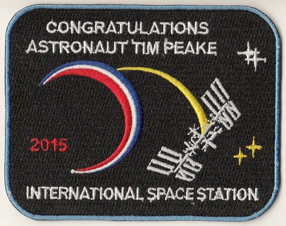Tim Peake Commemorative Embroidered Patch - Last few