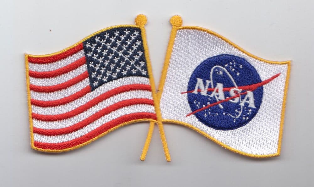 USA Flag/NASA Flag Combo Embroidered Patch