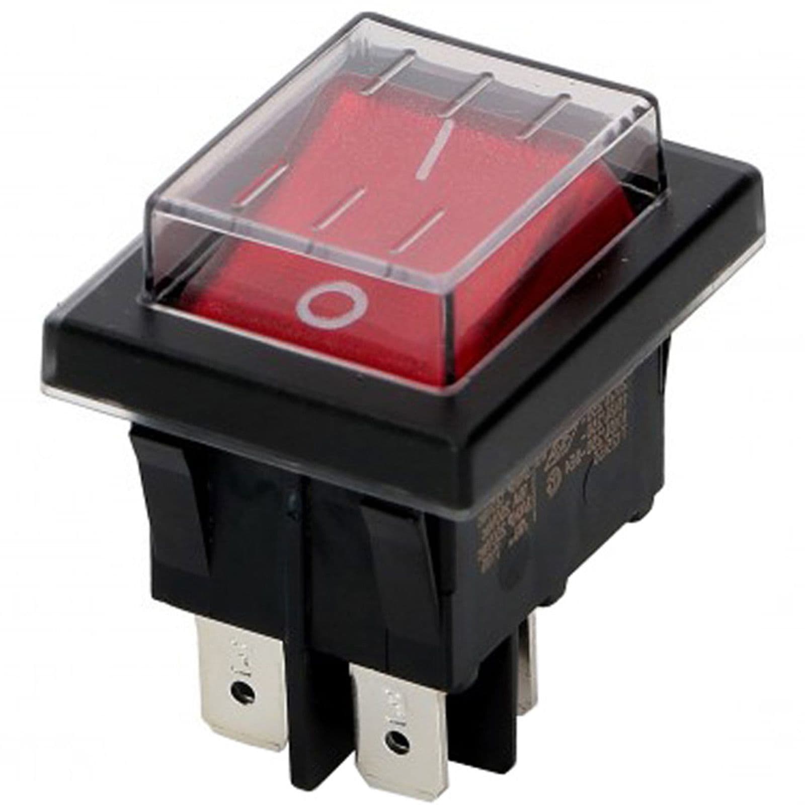 Red or Green Rocker Switch With Waterproof Cap 20a 125vac 16a 250vac ENEC
