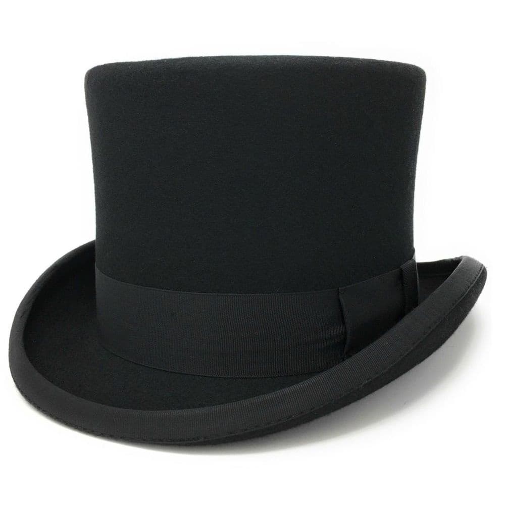 Black Traditional 5" Top Hat - Wool Felt