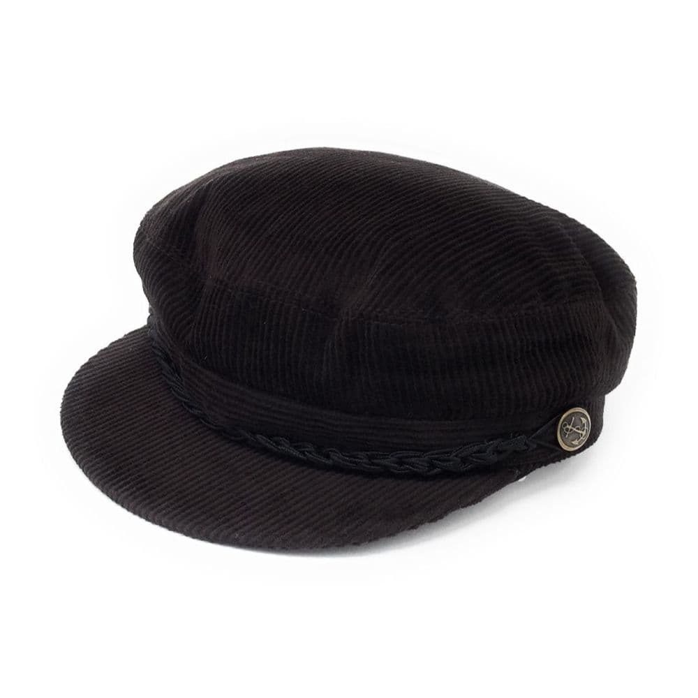 Breton Cord Barge Fisherman Cap - Brown