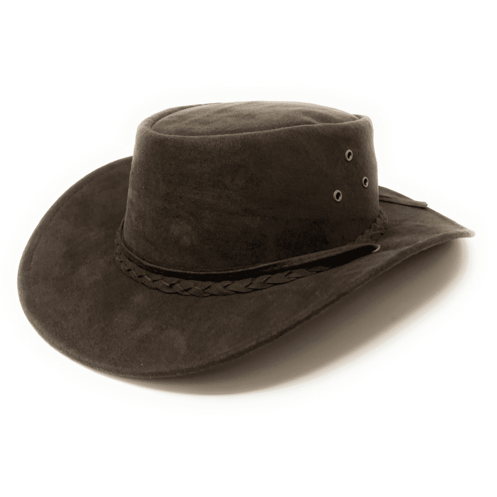 Brown Suedette Traveller Crushable Bush Hat