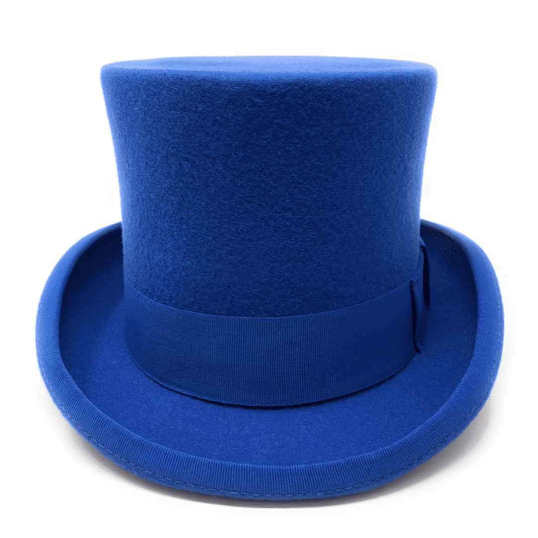 Royal Blue Traditional Top Hat 5 " Wool Felt