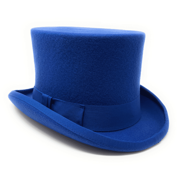 Royal Blue Traditional Top Hat 5 " Wool Felt