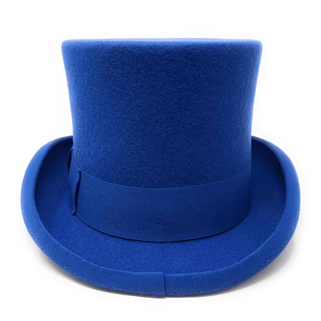Royal Blue Traditional Top Hat 5 " Wool Felt