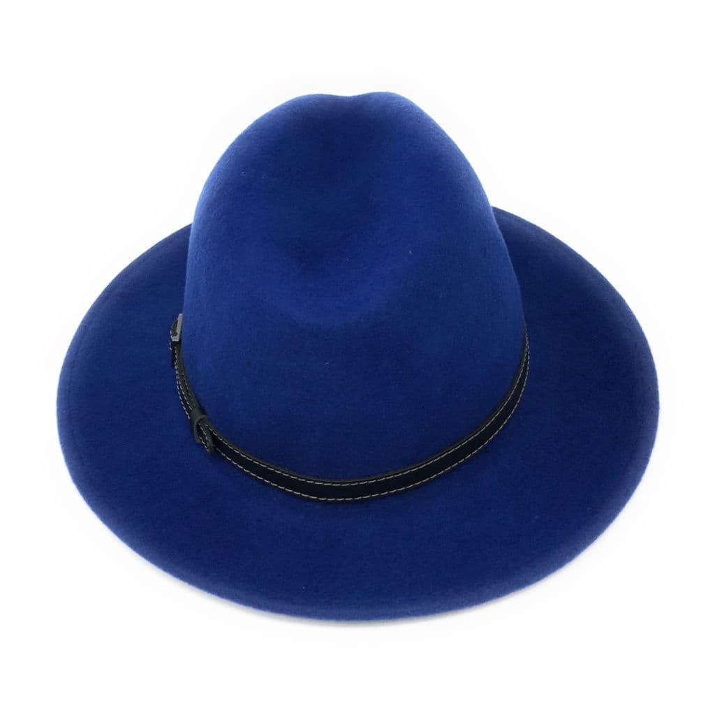 Wool Blue Fedora Hat - Showerproof - Montana