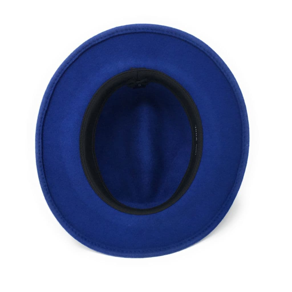 Wool Blue Fedora Hat - Showerproof - Montana