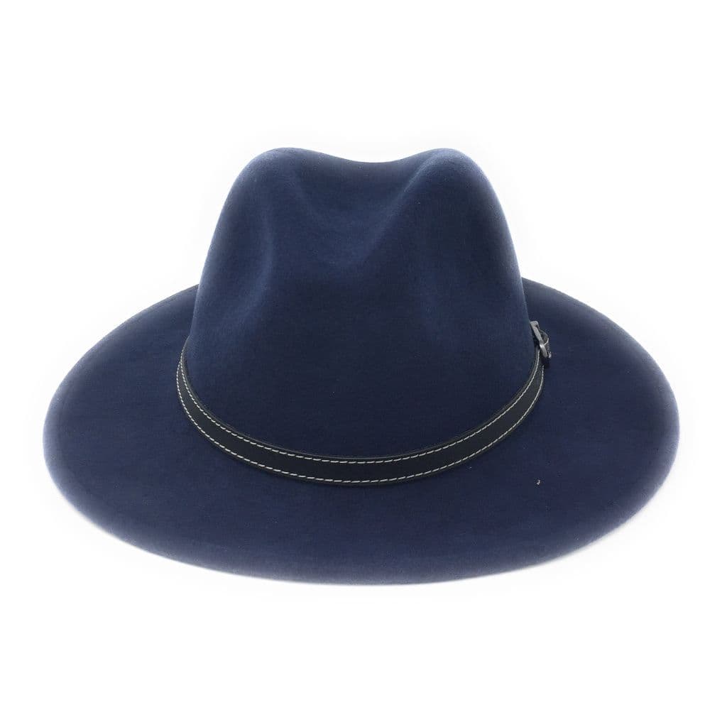 Wool Midnight Blue Fedora Hat - Showerproof - Montana