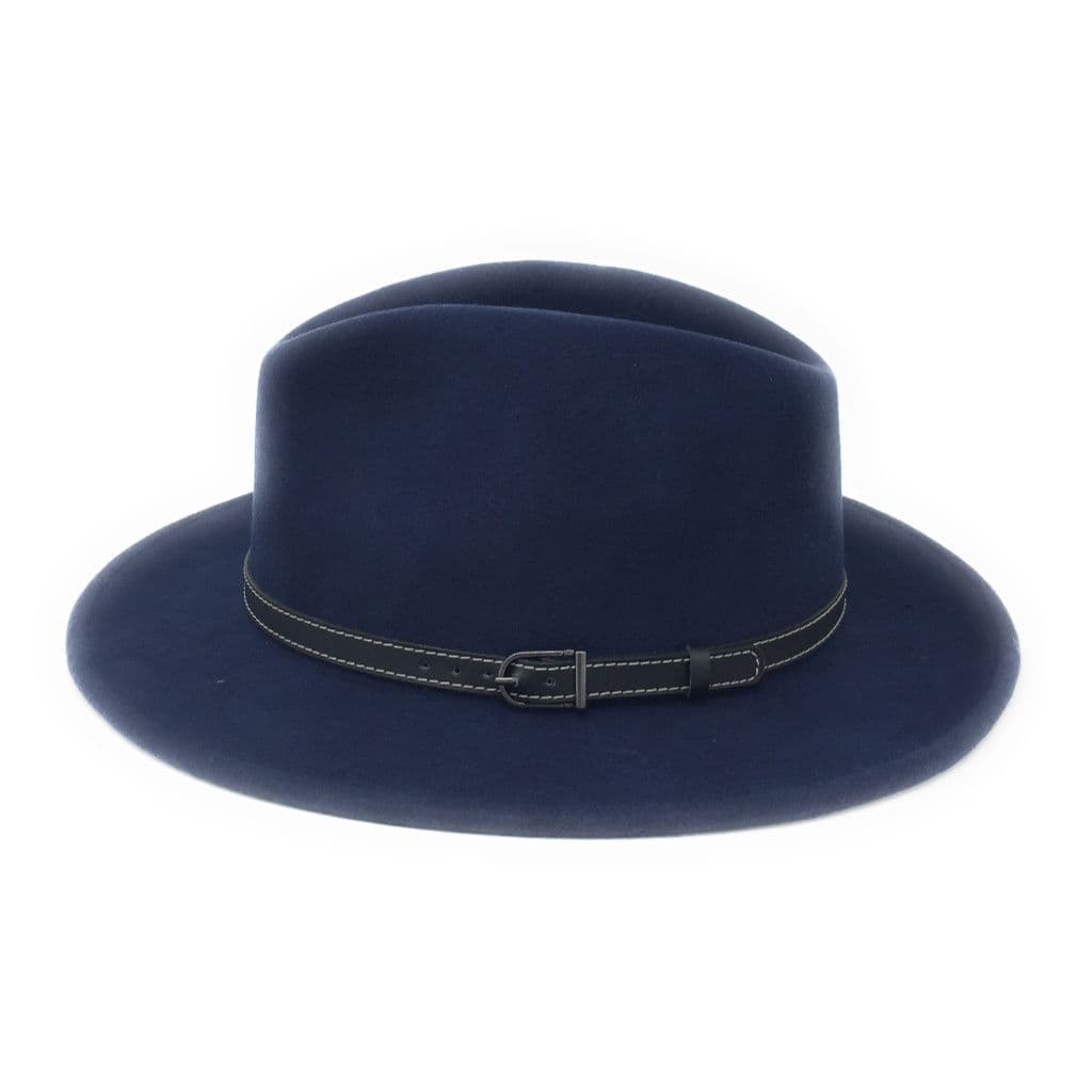 Wool Midnight Blue Fedora Hat - Showerproof - Montana