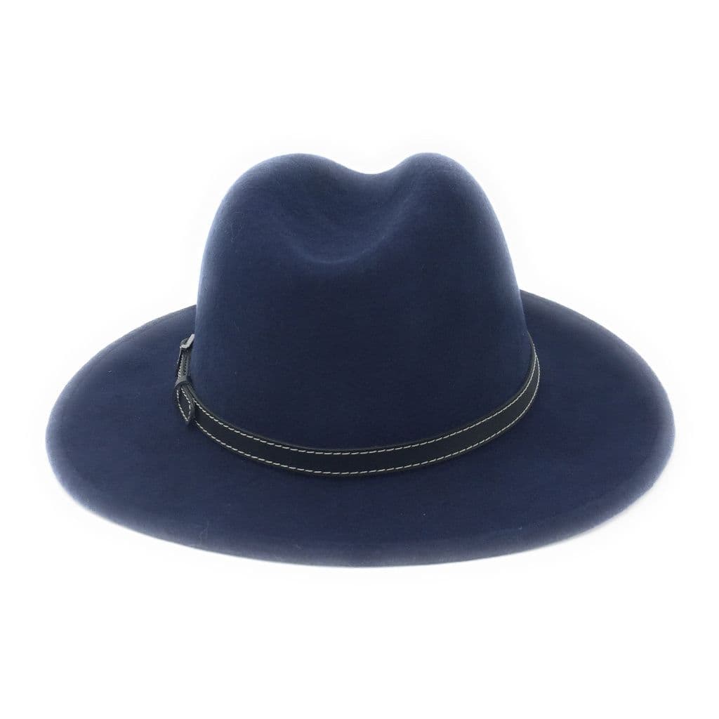 Wool Midnight Blue Fedora Hat - Showerproof - Montana