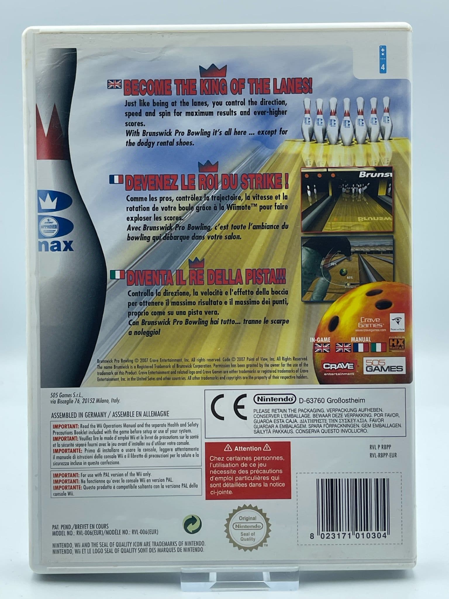Brunswick Pro Bowling Wii Clean Disc