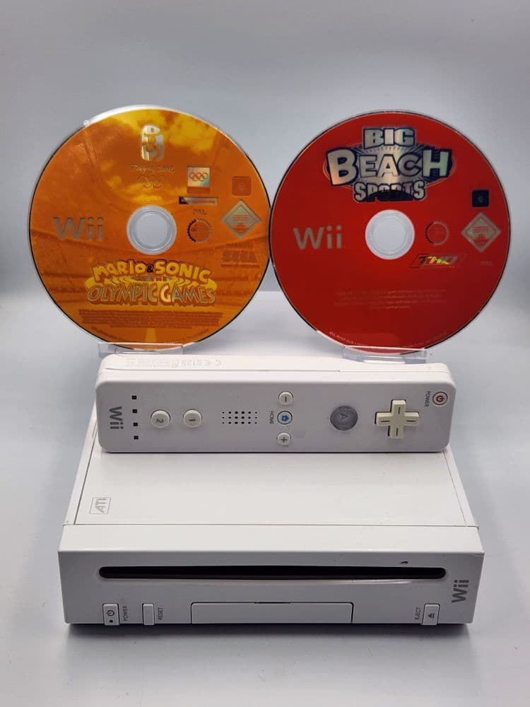 Nintendo Wii Console White Mario & Sonic & Big Beach Sports