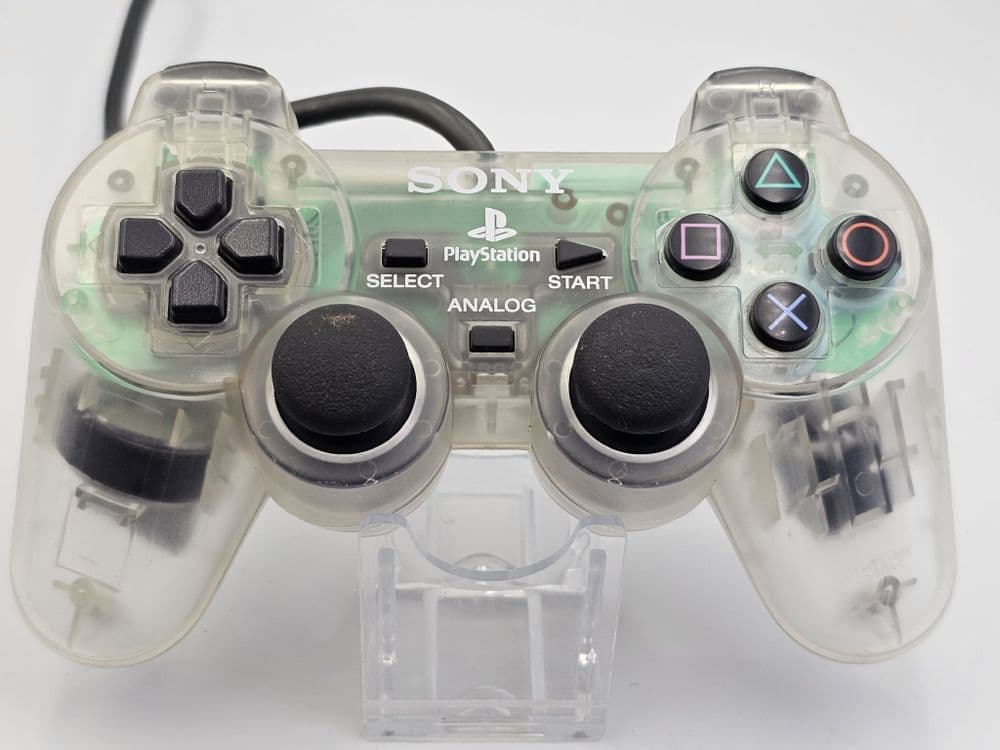 Sony Official Duel Shock Controller Clear White SCPH-110 PSONE
