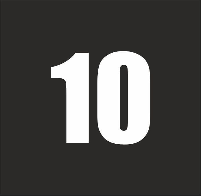 Small Printed Squad Number