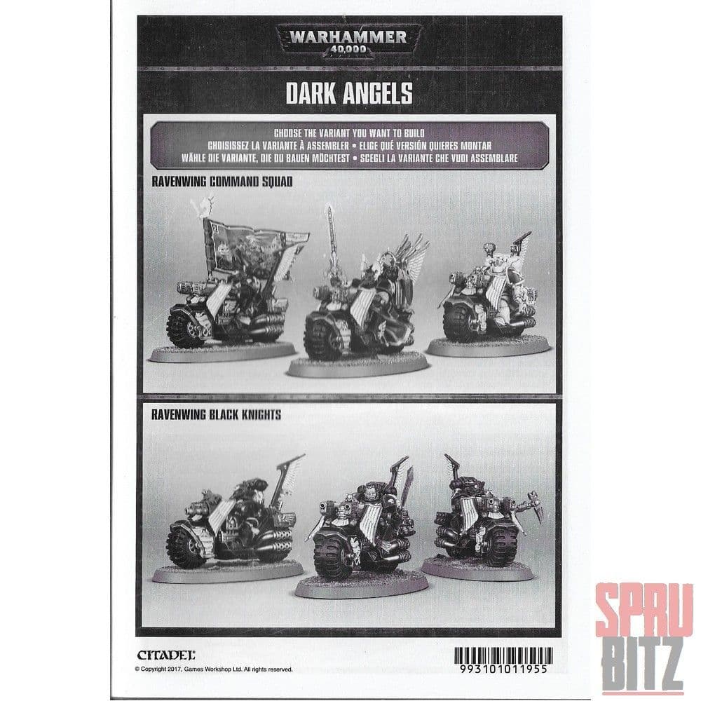 Dark Angels Ravenwing Command Squad Black Knights Assembly Guide Rules 2017