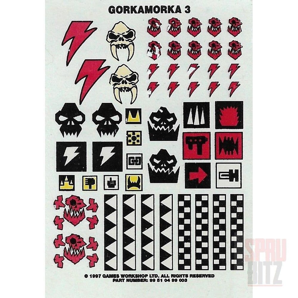 Space Ork Gorkamorka 3 Transfer Sheet 1997