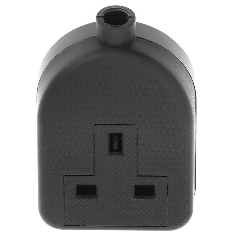 1 Gang Trailing Socket 3 Pin Black 13 Amp Rubber Extension Socket ...