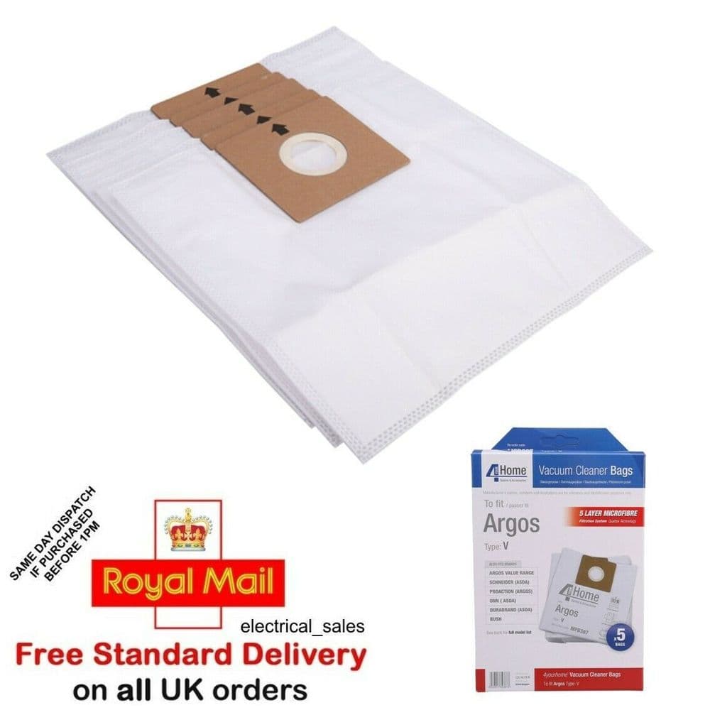 Argos Vc401 Vc402 Vc05 Vc06 Vacuum Cleaner Microfibre Hoover Dust Bags ...
