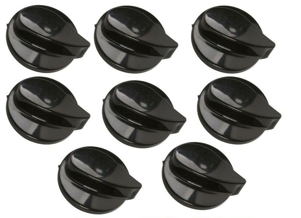 Belling Country Chef 923 Black Hob Oven Cooker Control Knob Dial 8 Pack