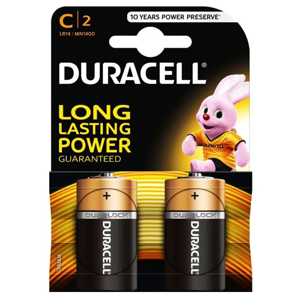 Duracell C Battery LR14 MN1400 Plus Power Alkaline Battery Long Expiry ...