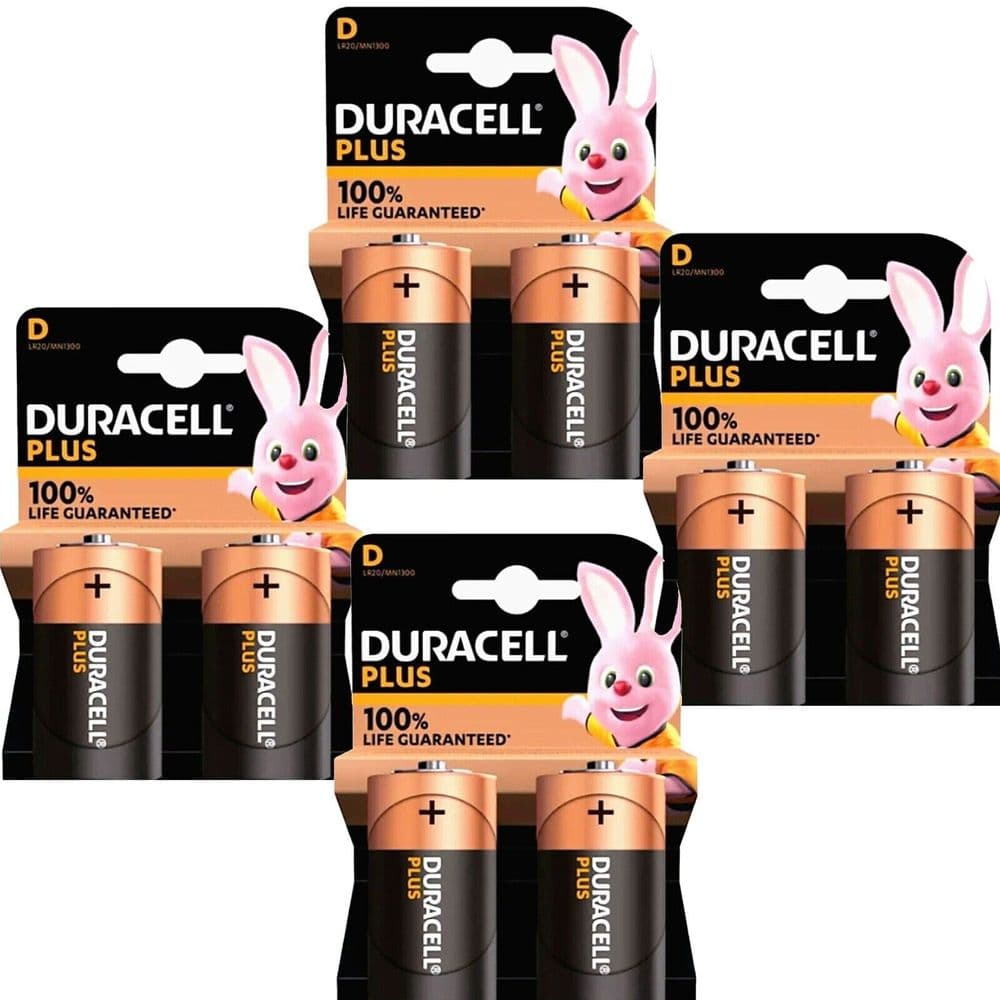 Duracell D Plus Battery LR20 MN1300B2PP Alkaline Batteries Long Expiry ...
