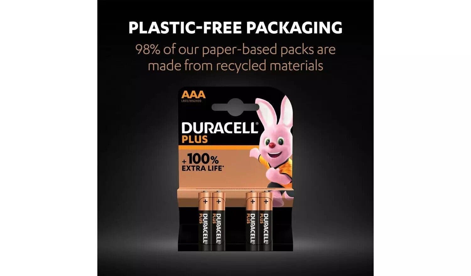 Duracell Plus AAA Battery LR03 Triple A MN2400 1 5V Alkaline Batteries 16 Pack
